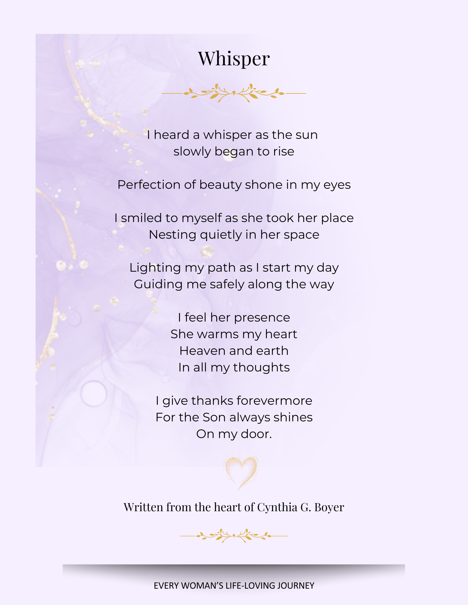 Beautiful Poetry for Women - Every Woman's Life Loving Journey